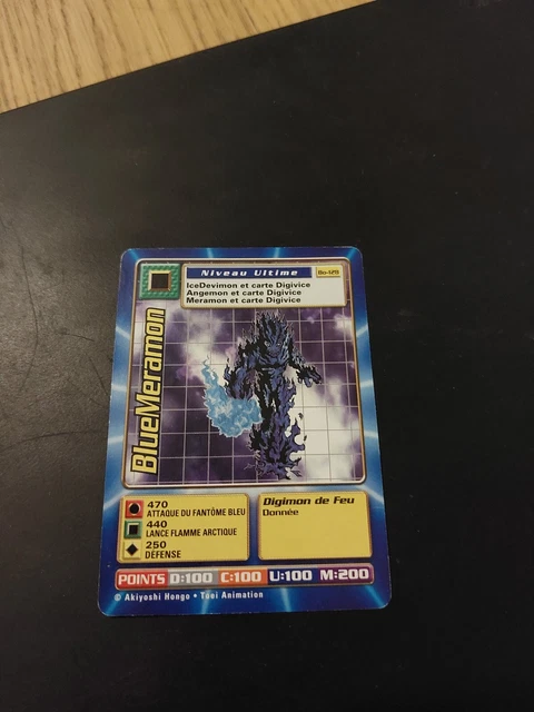 BLUEMERAMON CARTE DIGIMON Français Bandai 1999 Bo-128 French Card EUR ...
