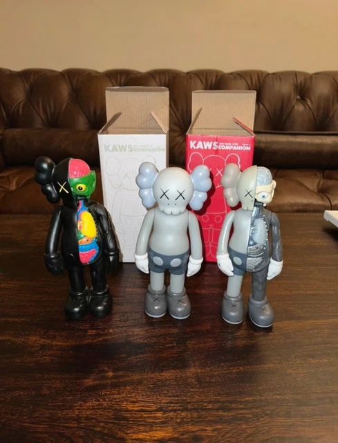 KAWS ORIGINAL FAKE Companion Model | dissected flayed | black / grey x ...