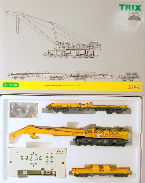 TRIX SET CON Centralina Gru Goliath 2 Carri Pianale Db Art 23951 EUR ...