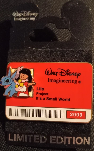 DISNEY STITCH ID Card Small World WDI LE Pin £31.92 - PicClick UK