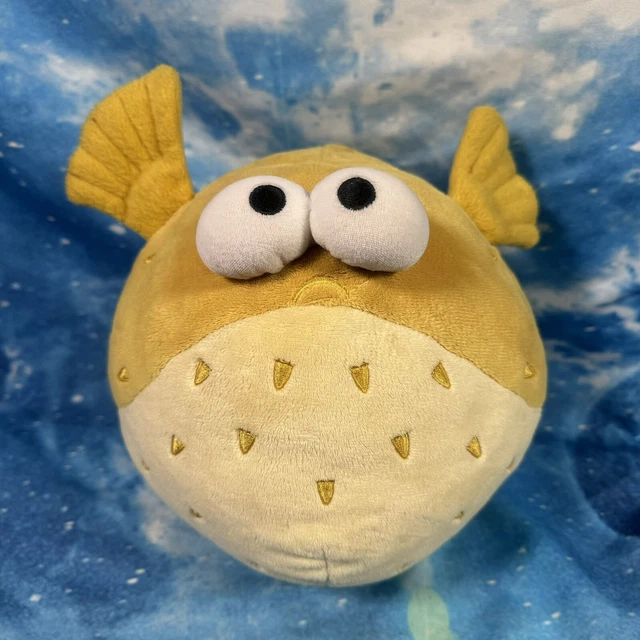DISNEY STORE FINDING Nemo BLOAT The Puffer Fish Soft Plush Toy 8” With ...