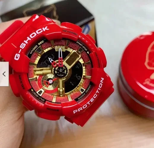 OROLOGIO MODA CASIO G*-Shock 110 Marvel Iron Man rosso G*A110 Molto ...