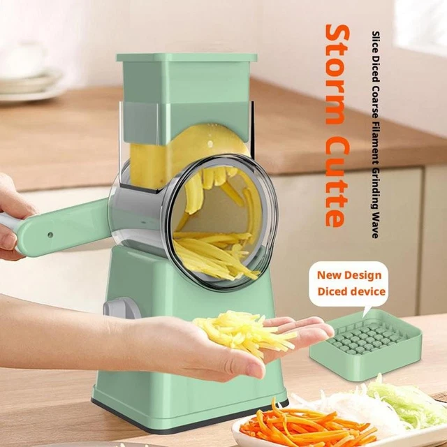 MULTI FUNCTIONAL VEGETABLE Slicer, New Hand Cranked Drum Slicer New B7 ...
