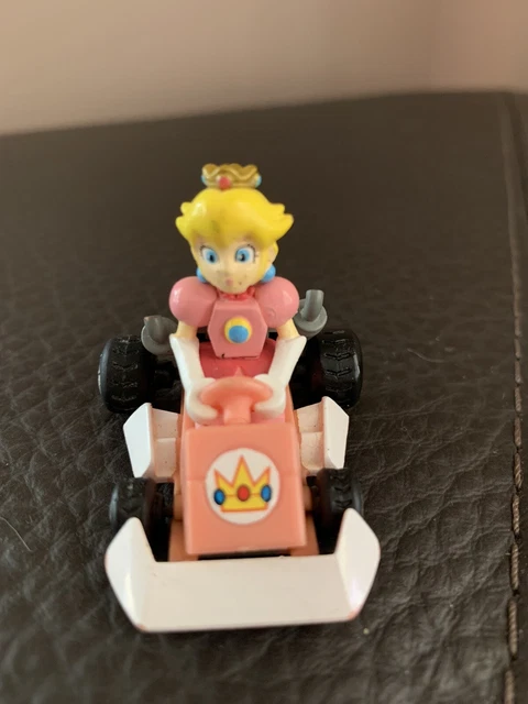 SUPER MARIO BROS Mini Princess Peach Racers Racing Kart Car Toy Doll ...