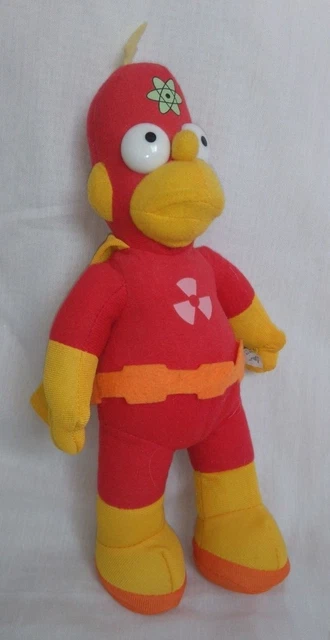 FROM THE SIMPSONS Homer Simpson Radioactive Man Yellow Plush Soft Toy ...