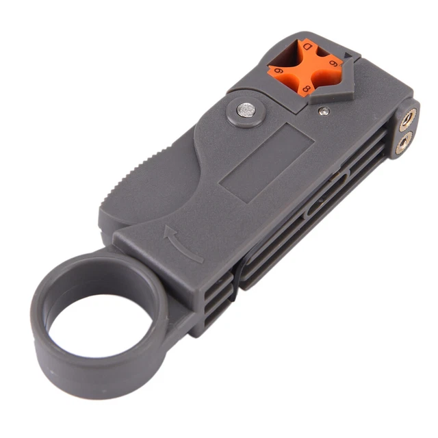 ADJUSTABLE DOUBLE BLADES RG6/59 Wire Stripper Automatic Cable Cutter ...