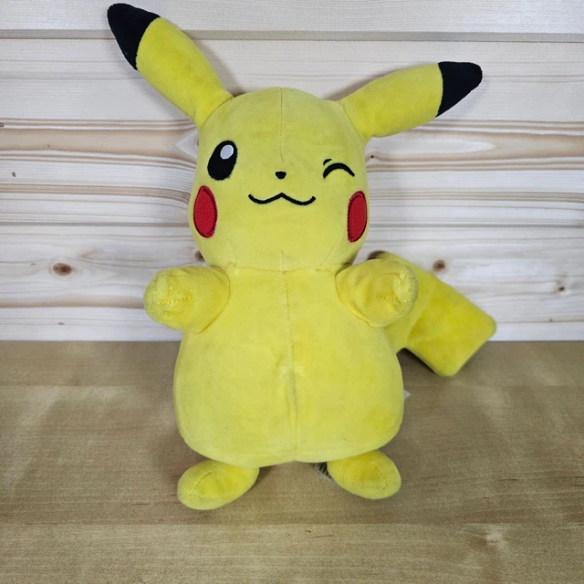 OFFICIAL POKEMON PIKACHU Winking Plush 10 Inch Jazwares Soft Toy ...