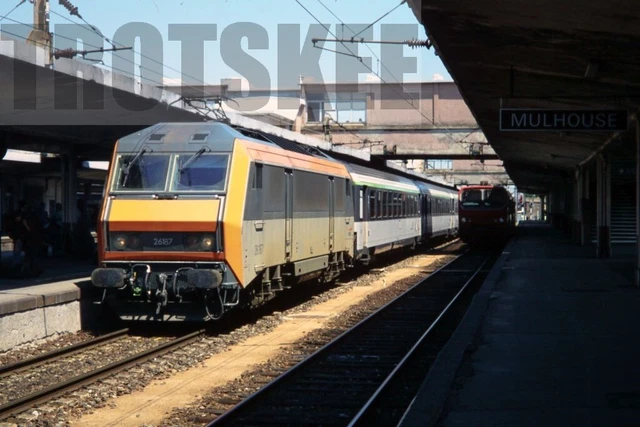 35MM SLIDE SNCF French Railways Electric Loco 26187 Mulhouse 1997 ...