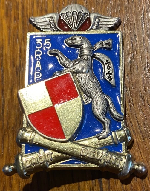 INSIGNE MILITAIRE ARTILLERIE Parachutiste 35 Régiment . Delsart H547 ...