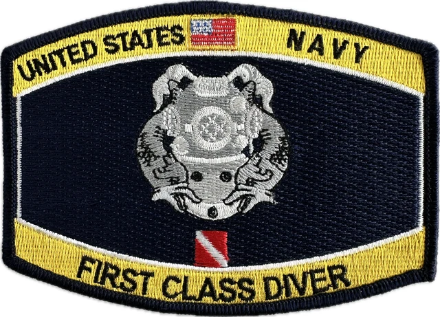 US NAVY USN Uniform patch Aufnäher First Class Diver EUR 19,95 ...