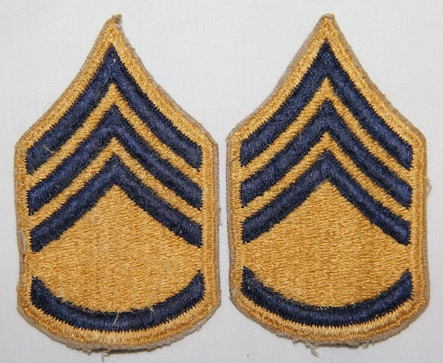 ORIGINAL LATE M-1951 US Army Staff Sergeant Chevrons Matched Pair £9.89 ...