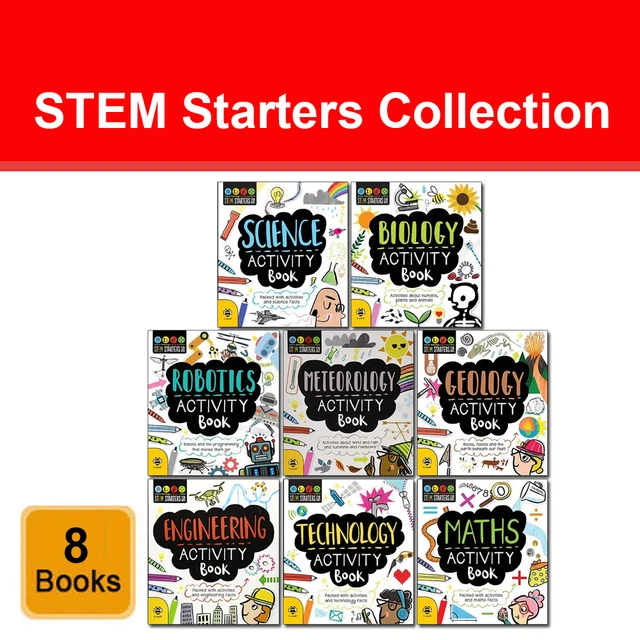 STEM STARTERS FOR Kids 8 Activity Books Collection Set Science ...