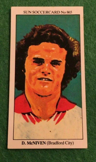 THE SUN SOCCER Cards 1978-79 #865 David Mcniven Bradford City £4.99 ...