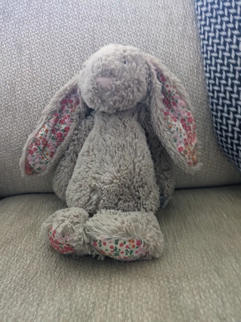 JELLYCAT PLUSH SOFT Toy Medium Posie Blossom Beige Bashful Bunny Rabbit ...