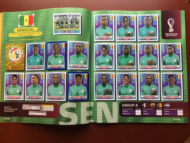 ALBUM PANINI FIFA Coupe du Monde Qatar 2022 Original Sénégal équipe 20 ... ALBUM PANINI FIFA Coupe du Monde Qatar 2022 Original Sénégal équipe 20 ...