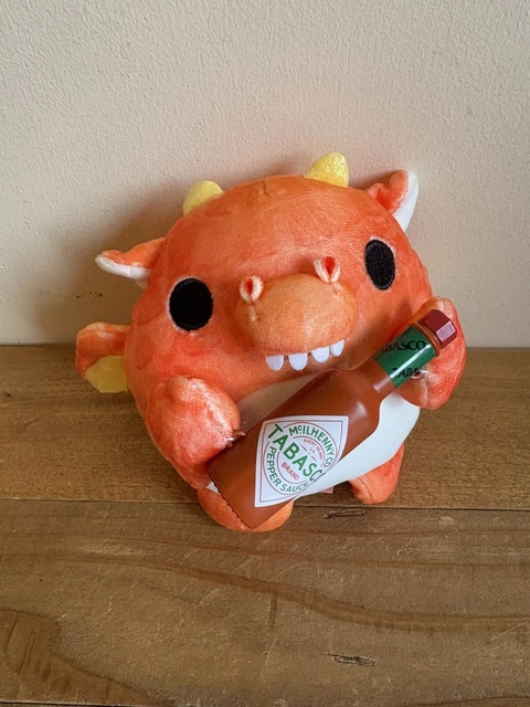 ZURU SNACKLES FELIX Dragon Tabasco Pepper Sauce Food Orange Soft Plush ...