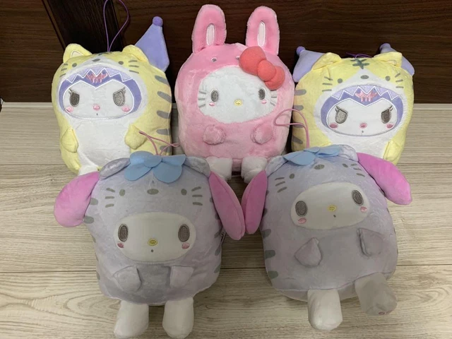 SANRIO CHARACTER PLUSH set of Kuromi Marshmallow Hello kitty My melody ...