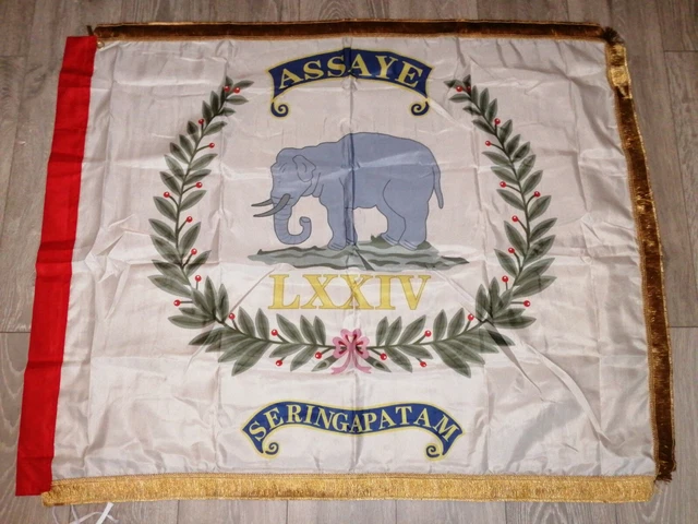 THE ROYAL HIGHLAND Fusiliers Assaye colour flag. £33.00 - PicClick UK