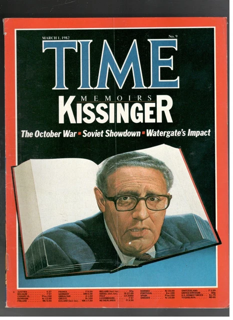 MEMOIRS KISSINGER WATERGATE-SOVIET Showdown-War Octob Time Magazine ...