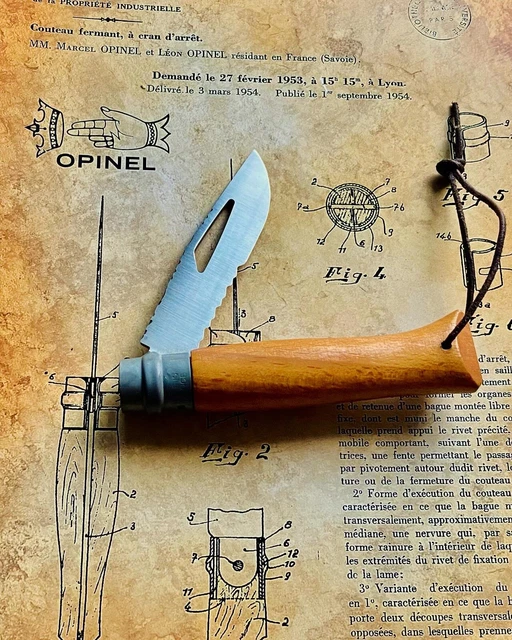 COUTEAU OPINEL N°8 Le Classique 90's Lame Outdoor Guillochée Custom ...