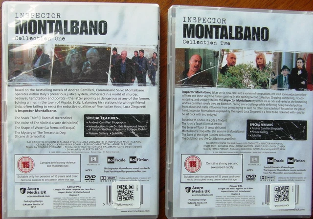 INSPECTOR MONTELBANO COLLECTION 1 & 2 DVD Boxsets - Luca Zingaretti EUR ...