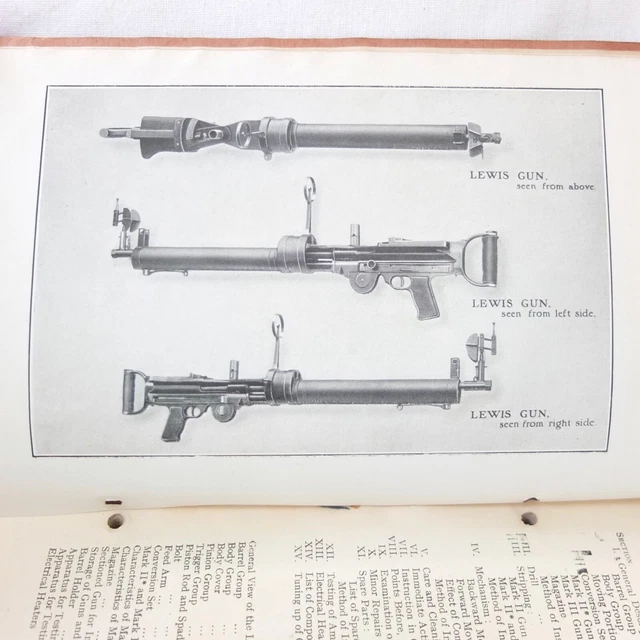WW1 RFC RAF Lewis Machine Gun Manual Royal Flying Corps Air Force ...