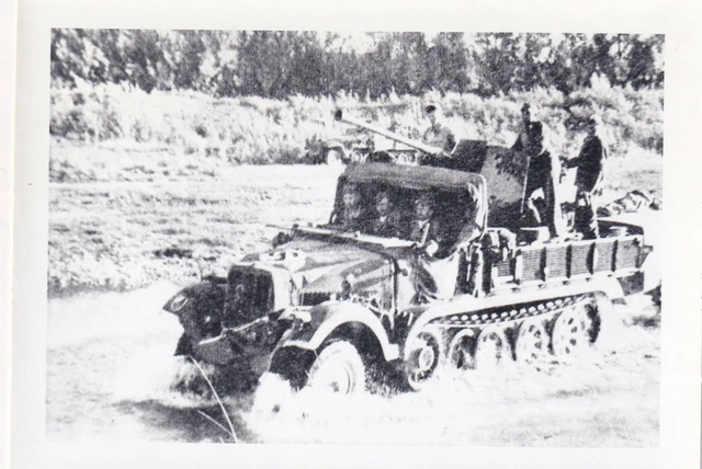 RARE HEINZ NOWARRA Photo WWII GERMAN SDKFZ 7/2 HALFTRACK 37mm FLAK AA ...