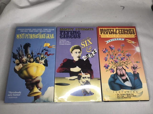 MONTY PYTHON VHS Lot x3 The Holy Grail Flying Circus Volumes 6(NEW) & 9 ...