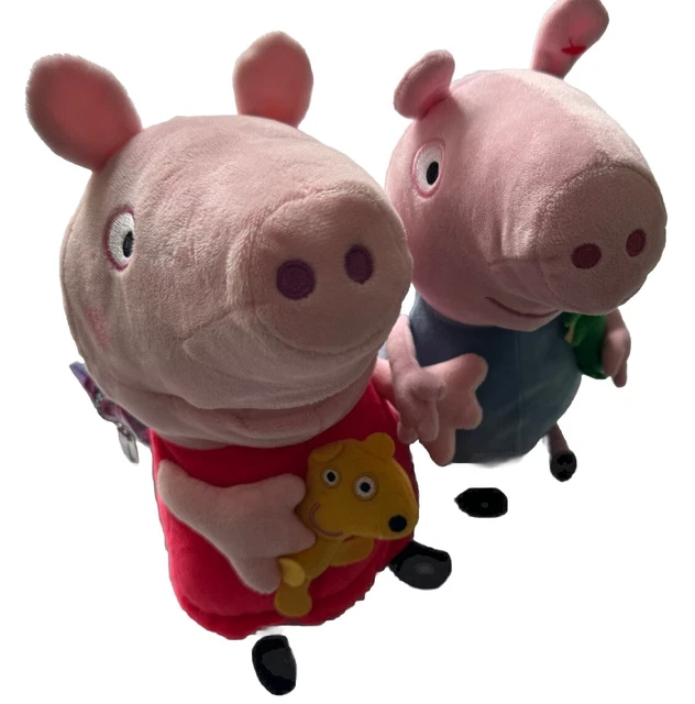 PEPPA PIG AND George Pig Soft Toy Talking Peppa Pig Plush Teddy Medium ...