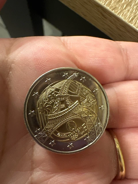 PIÈCE COMMÉMORATIVE DE 2 Euros- JO Paris 2024 - motif Tour Eiffel- UNC- Neuve EUR 150,00 ...