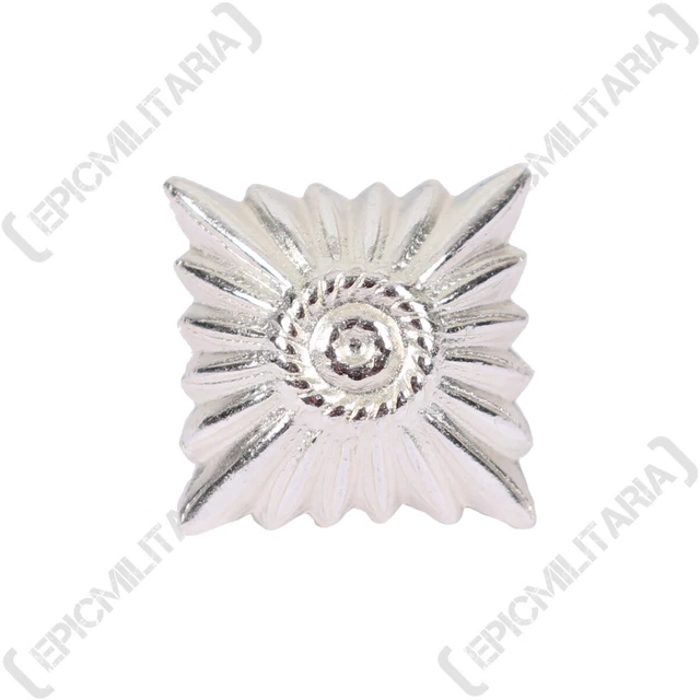 WW2 GERMAN OFFICER'S Premium Silver Rank Star Pip - Large - Military ...
