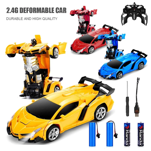 NEW 2IN1 TRANSFORMER RC Robot Car Remote Control Kids Boys Toys Xmas ...
