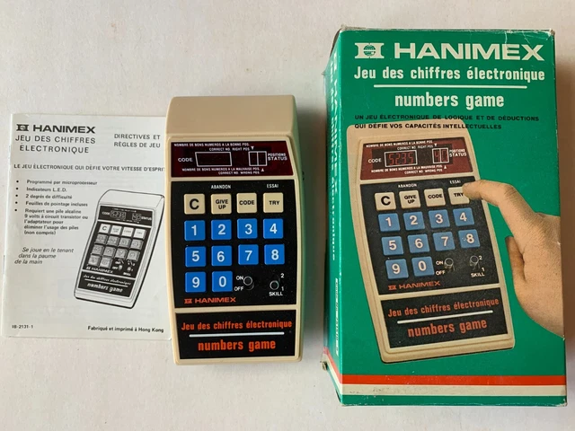 VERY RARE VINTAGE Electronic Numbers Game - Hanimex Numbers Game $112. ...