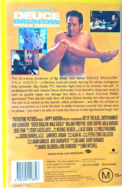 DEUCE BIGALOW MALE Gigolo - VHS Movie Video Tape - Big YELLOW Box Ex ...