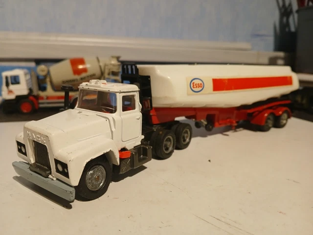 CORGI TOYS CAMION MACK remorque citerne ESSO 1/50 TRUCK LKW TRAILER no ...
