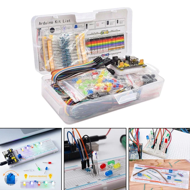 ELECTRONIC COMPONENT STARTER Wire Breadboard LED Buzzer Resistor ...