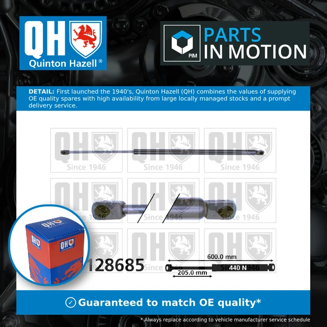 BOOT GAS STRUT fits FORD FIESTA Mk5 1.25 02 to 08 Spring Lift Tailgate ...