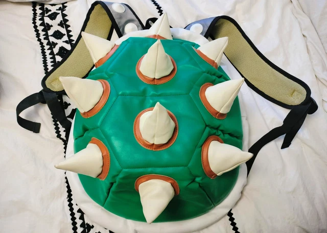 SUPER MARIO BROS Bowser Green Turtle Shell Backpack Nintendo Licensed £ ...