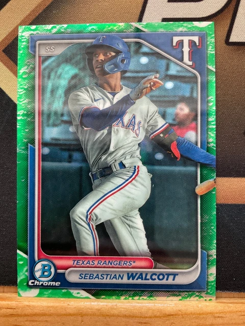 CARTA DA BASEBALL Sebastian Walcott Lunar Glow 2024 Bowman #BCP-81 (TP ...