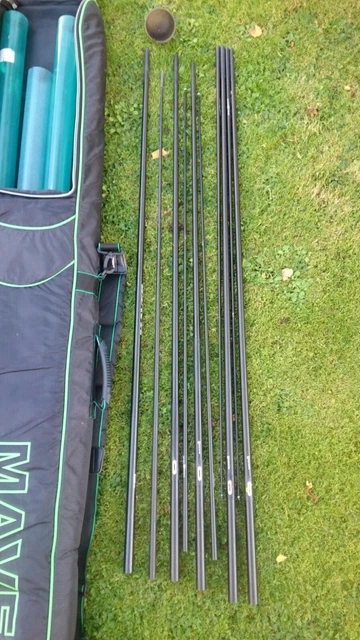 MAVER SIGNATURE 800 16m Fishing Pole with preston top kit case and 6-8 ...