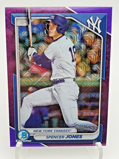 2024 BOWMAN #BCP-32 SPENCER JONES réfracteur mojo violet / 250 New York ...