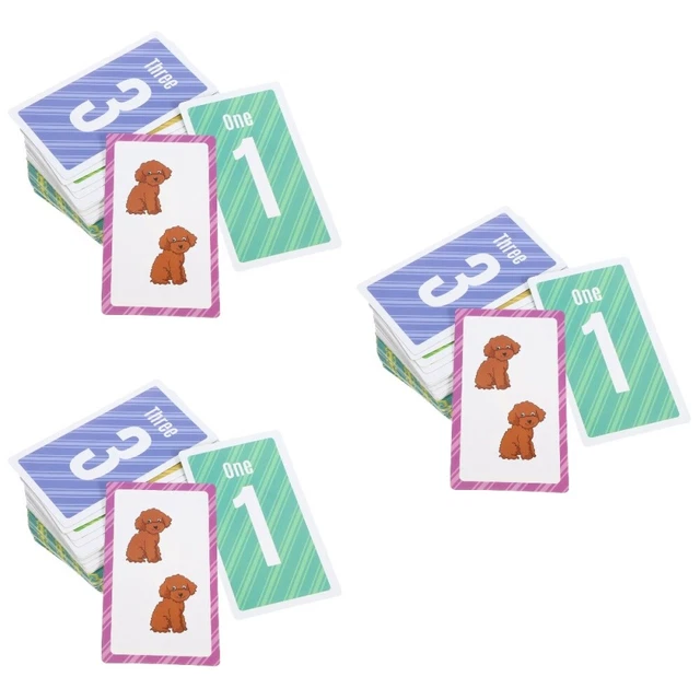 3 SETS NUMBER Flash Cards Toddlers Counting Flashcards Numbers Cards £ ...