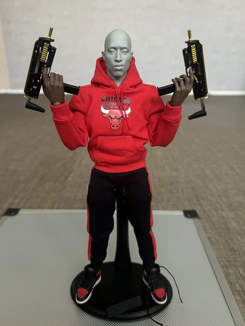CUSTOM FIGURE UNPAINT Tupac Shakur 2Pac Rapper + Body Hot Toys TTM-15 1 ...