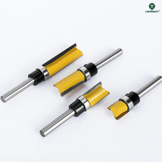 STRAIGHT FLUSH TRIM Router Bit Set Wood Template/Pattern Cutter 1/4 ...