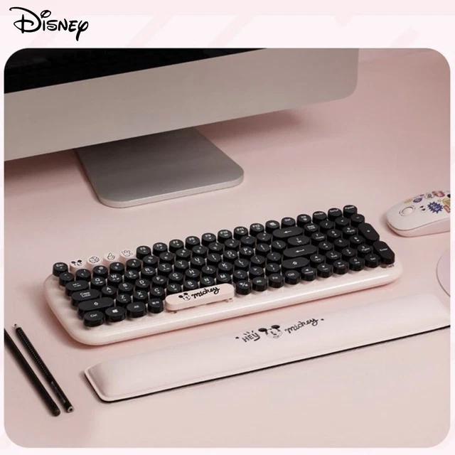 DISNEY CHARACTER KEYBOARD Wireless Keyboard Keycaps Memory Foam Palm ...