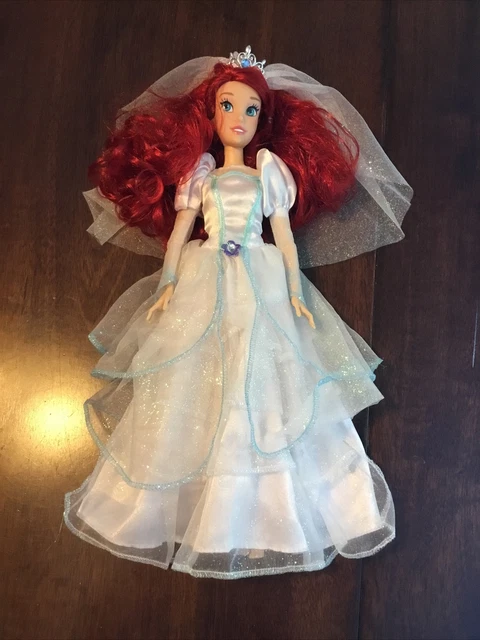 DISNEY PARKS EXCLUSIVE - The Little Mermaid Ariel Bride Doll White ...
