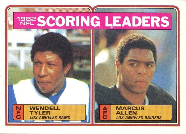 1983 TOPPS SCORING-LEADERS Marcus Allen RC RAIDERS HOF USC EUR 2,20 ...