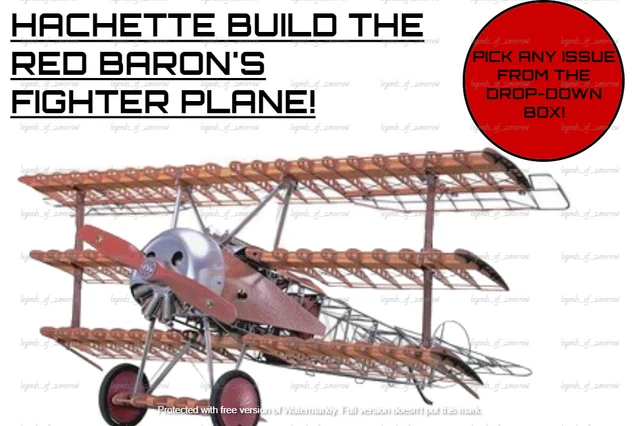 HACHETTE BUILD THE Red Baron Fighter Avion Fokker Dr1 Collection EUR 6 ...