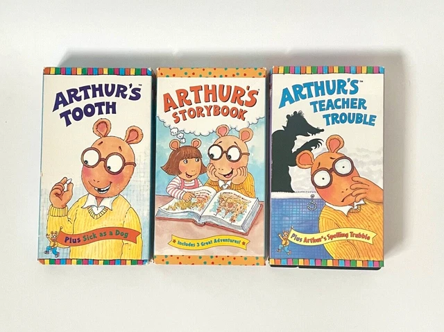 ARTHUR VHS TAPE Lot of 3: Arthurs Teacher Trouble, Arthur's tooth ...