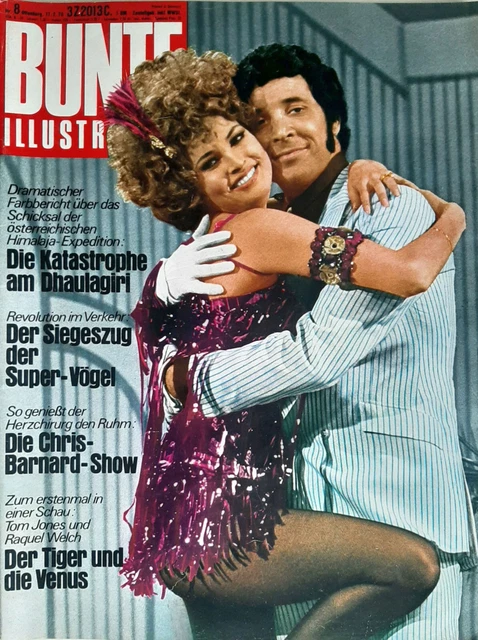 BUNTE ILLUSTRIERTE - 08/1970 (17.02) mit Titelstory: Tom Jones & Raquel ...